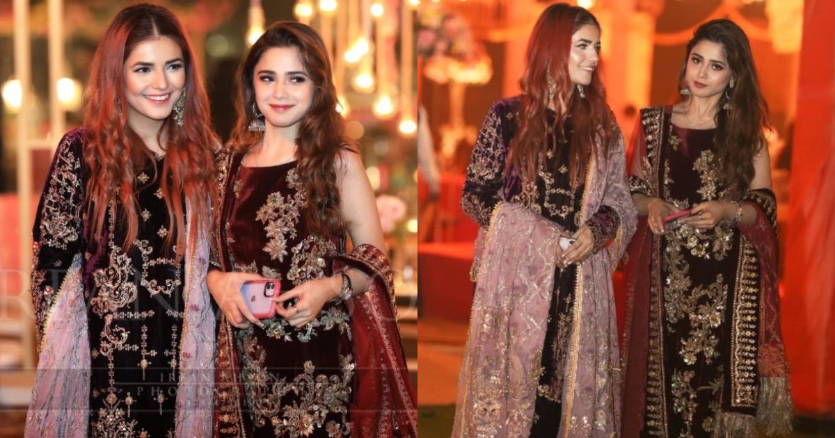Aima Baig and Momina Mustehsan Spotted at Wedding Event | Dailyinfotainment