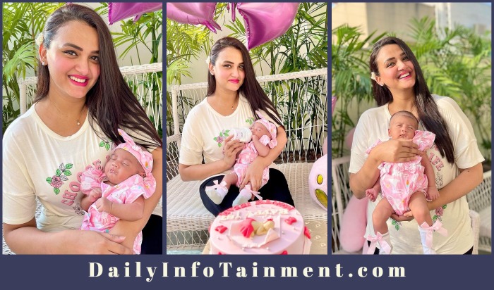 Kiran Tabeir celebrates Her Daughter Izzah Birthday of one Month ...
